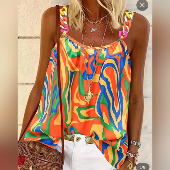 Tops | Color Block Cami Top | Poshmark